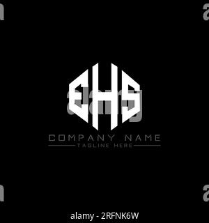 EHS letter logo design with polygon shape. EHS polygon and cube shape ...