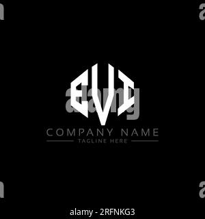 EVI letter logo design with polygon shape. EVI polygon and cube shape ...