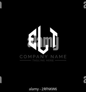ELT letter logo design with polygon shape. ELT polygon and cube shape ...