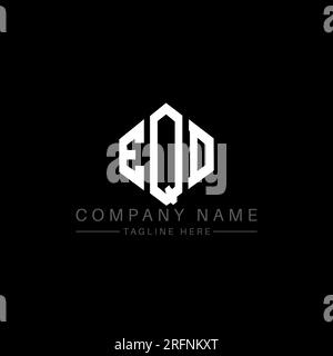EQD letter logo design with polygon shape. EQD polygon and cube shape ...