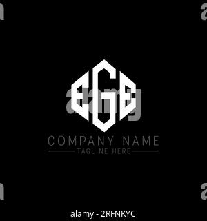 EGE letter logo design with polygon shape. EGE polygon and cube shape ...