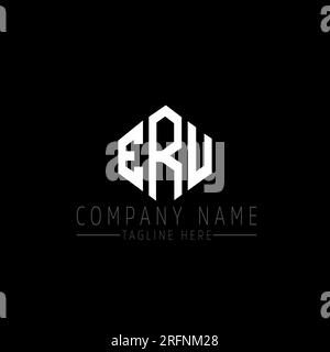ERU letter logo design with polygon shape. ERU polygon and cube shape logo design. ERU hexagon ...