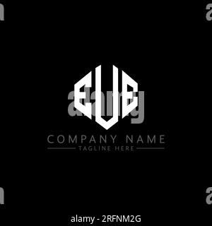 EUE letter logo design with polygon shape. EUE polygon and cube shape ...