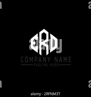 ERD letter logo design with polygon shape. ERD polygon and cube shape ...