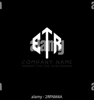 ETR letter logo design with polygon shape. ETR polygon and cube shape ...