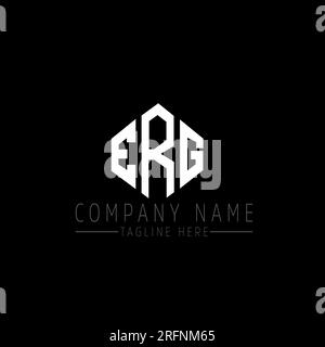 ERG letter logo design with polygon shape. ERG polygon and cube shape ...