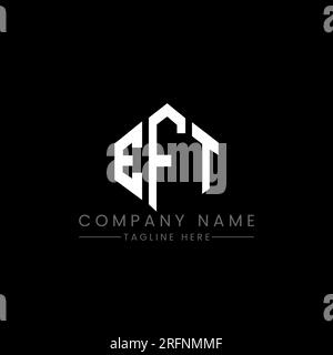 EFT letter logo design with polygon shape. EFT polygon and cube shape ...
