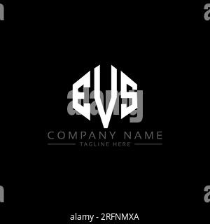 EVS letter logo design with polygon shape. EVS polygon and cube shape ...