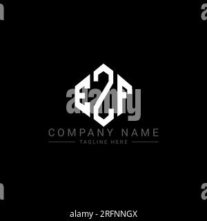 EZF letter logo design with polygon shape. EZF polygon and cube shape ...