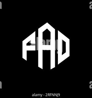 FAO letter logo design with polygon shape. FAO polygon and cube shape ...