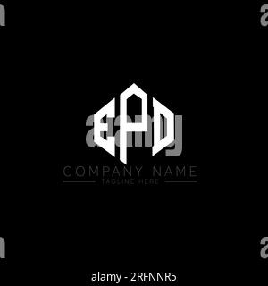 EPD letter logo design with polygon shape. EPD polygon and cube shape ...