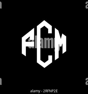 FCM letter logo design with polygon shape. FCM polygon and cube shape ...
