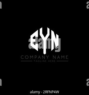 EYN letter logo design with polygon shape. EYN polygon and cube shape ...