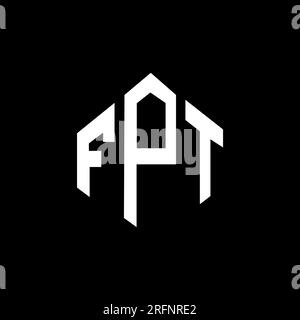 FPT letter logo design with polygon shape. FPT polygon and cube shape ...