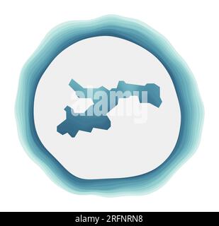 Norman Island logo. Sign with the map and colored stripes, vector ...