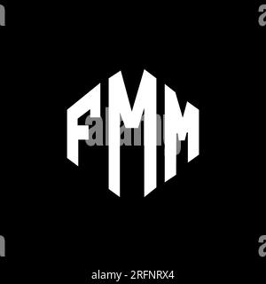 FMM letter logo design with polygon shape. FMM polygon and cube shape ...