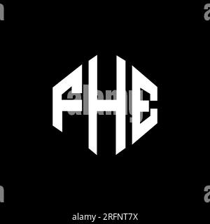 FHE letter logo design with polygon shape. FHE polygon and cube shape ...