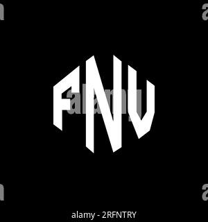 FNV letter logo design with polygon shape. FNV polygon and cube shape ...