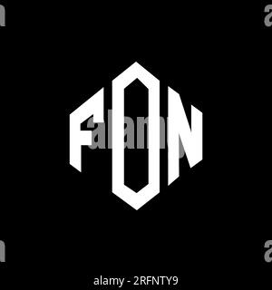 FON letter logo design with polygon shape. FON polygon and cube shape ...