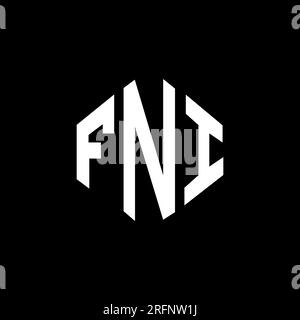 FNI letter logo design with polygon shape. FNI polygon and cube shape ...