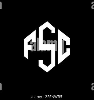 FSC letter logo design with polygon shape. FSC polygon and cube shape ...