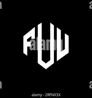 FUU letter logo design with polygon shape. FUU polygon and cube shape ...
