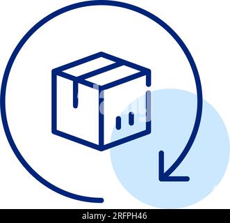 Free parcel return service. Pixel perfect, editable stroke icon Stock ...