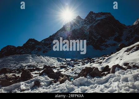 Kala Pathar one of the best tourist spot in North Sikkim Stock Photo ...