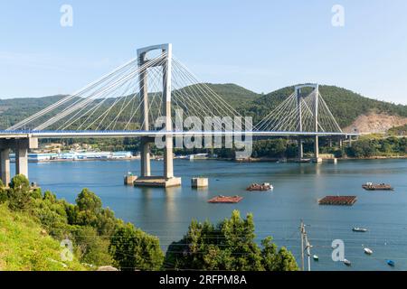 Ponte de Rande bridge, Puente de Rande, Ria de Vigo estuary, Rande ...
