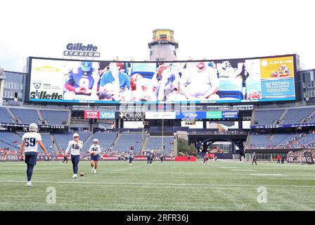 A general view of Gillette Stadium during the first half of an NFL ...