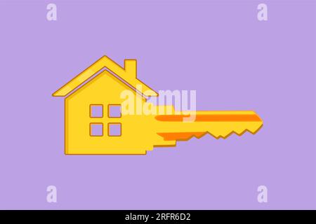 Doodle real estate house icon Stock Photo - Alamy