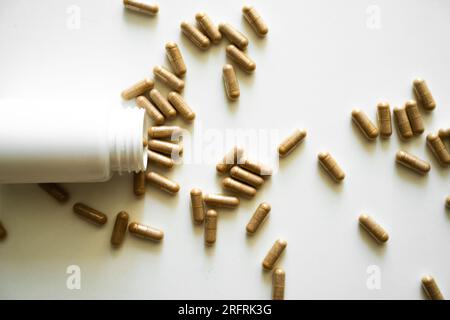 Iron supplement pills. Iron is used to treat anemia due to iron ...