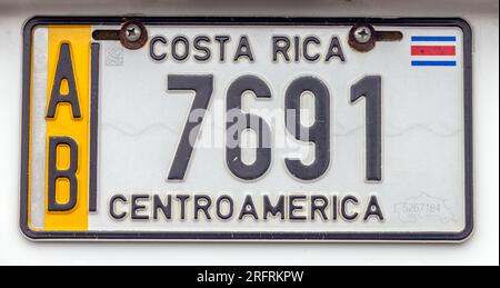 Car Number Plate Costa Rica Stock Photo - Alamy