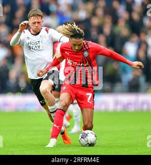 Max Bird of Derby County in action during the Sky Bet Championship ...