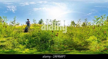 360° view of 360 equirectangular photo Scissortail Park Downtown ...