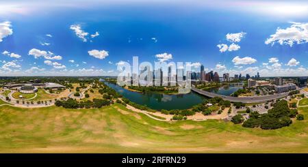 360° view of Aerial 360 photo Downtown Austin Texas USA - Alamy