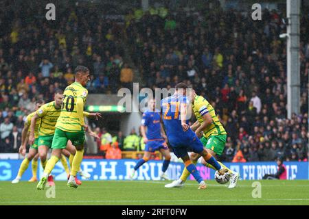 Regan Slater of Hull City shoots at goal during the Sky Bet ...