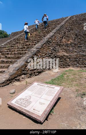 Ancient seven layer pyramid in the archaeological site of Tingambato ...