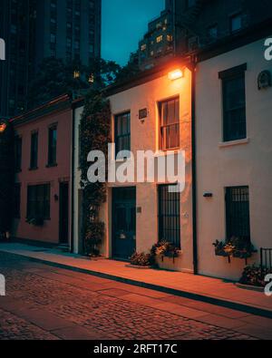 Washington Mews, historic cobblestone street near Washington Square ...