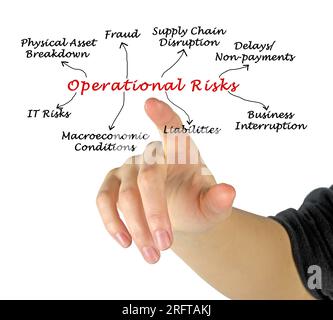Woman Presenting Eight Operational Risks Stock Photo - Alamy