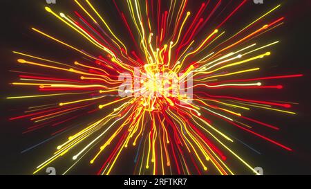 Burst particle lines. Computer generated 3d render Stock Photo - Alamy