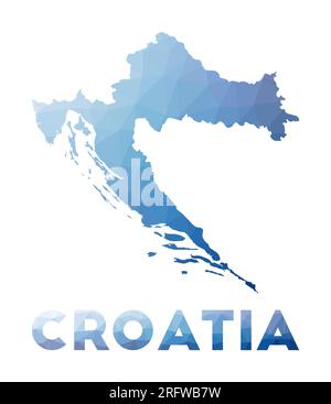 Network map of Croatia. Country digital connections map. Technology ...