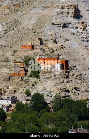 A gompa gumba monastery in Ghiling Village of Upper Mustang in the ...