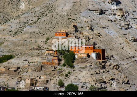 A gompa gumba monastery in Ghiling Village of Upper Mustang in the ...