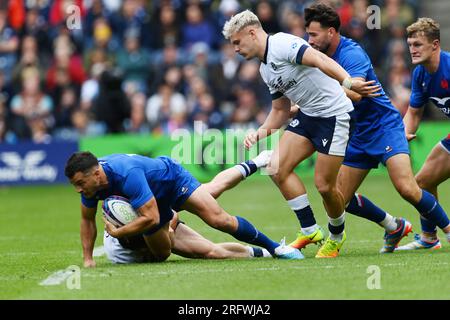 Darcy Graham of Scotland looks on during the Guinness Six Nations Rugby ...