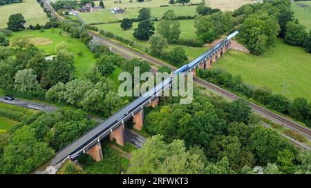 The historic Edstone Aqueduct, built of iron in 1816, on the Stratford ...
