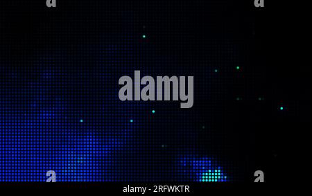 Halftone dots blue Burning sparks fire on black background Stock Photo ...