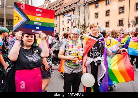Nuremberg, Germany - August 5, 2023: Nuremberg Pride Parade 2023 Stock ...