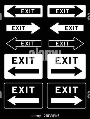 One Way Signs. Left and Right Arrow Symbol Vector Illustration Stock ...