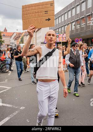 Nuremberg, Germany - August 5, 2023: Nuremberg Pride Parade 2023 Stock ...
